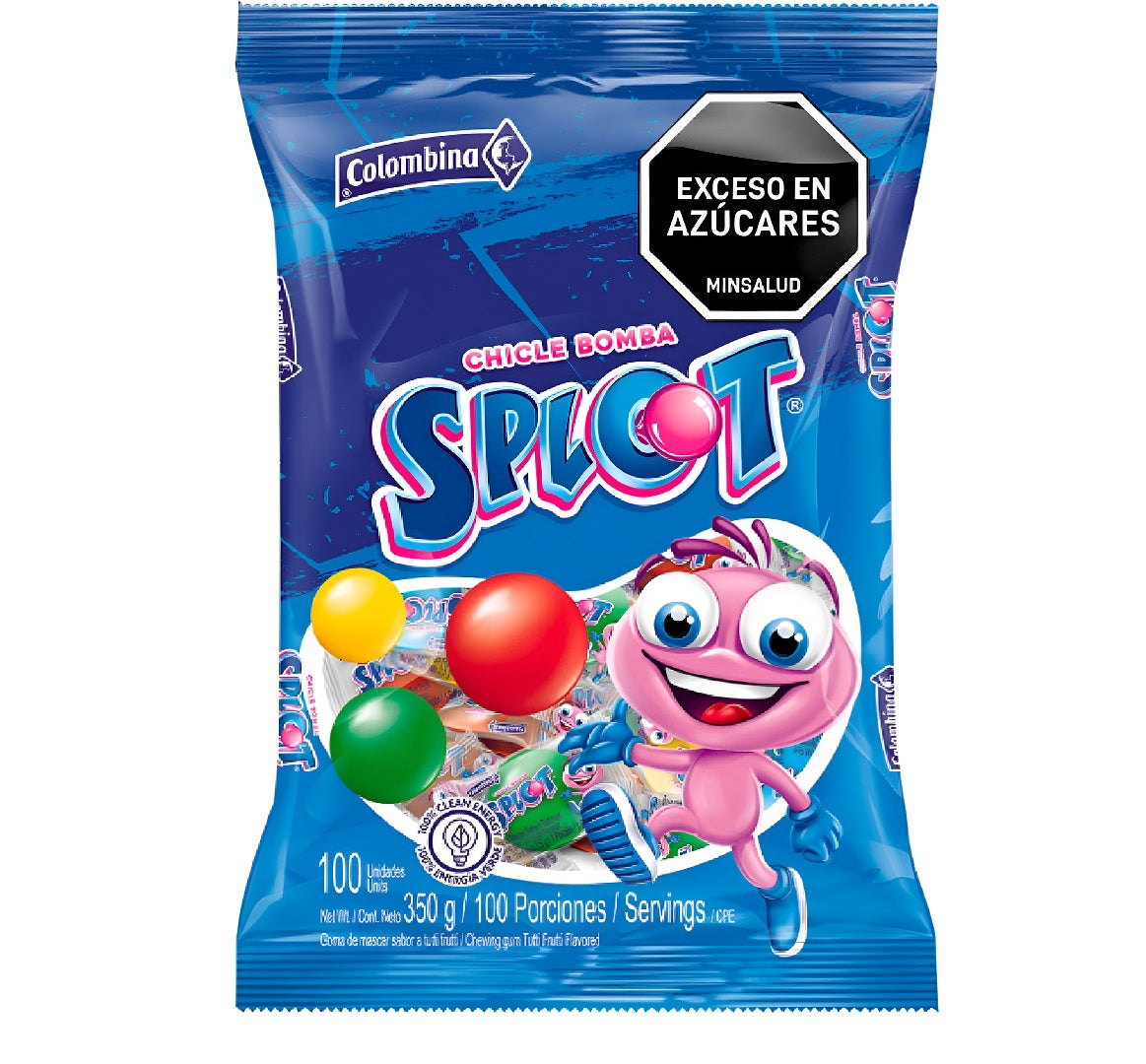 CHICLE SPLOT BOLA X 100 COLOMBINA – Monteverde